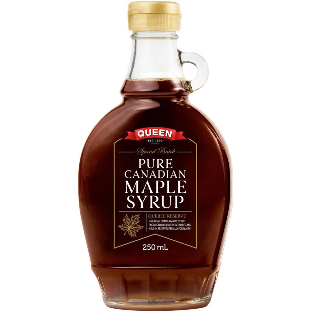 QUEEN PURE MAPLE SYRUP 250ML - Brentcorp Foodservice & Bulk Barn