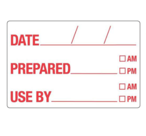 REMOVABLE DATE/PREPARE/USE BY LABELS 49 X 75MM - Brentcorp Foodservice ...