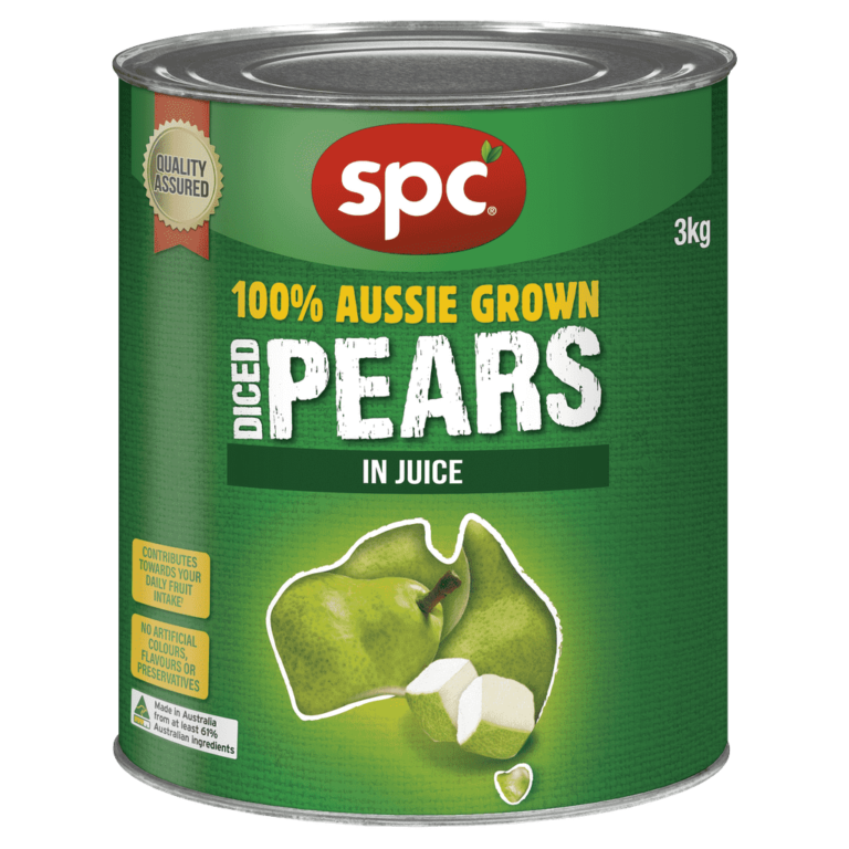 SPC DICED PEARS 3KG - Brentcorp Foodservice & Bulk Barn